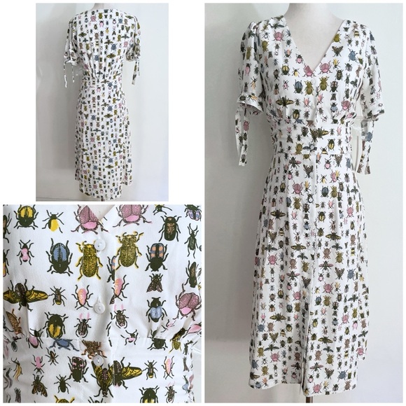 Modcloth | Dresses | Nwt Modcloth Retro Bugs Beetles Bees Patterns ...